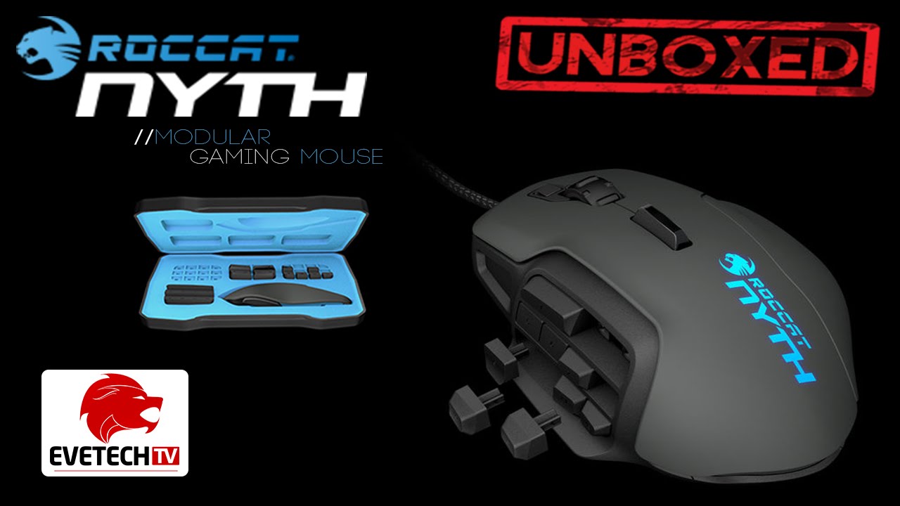 Roccat Nyth MODULAR MMO Gaming Mouse Unboxing - YouTube
