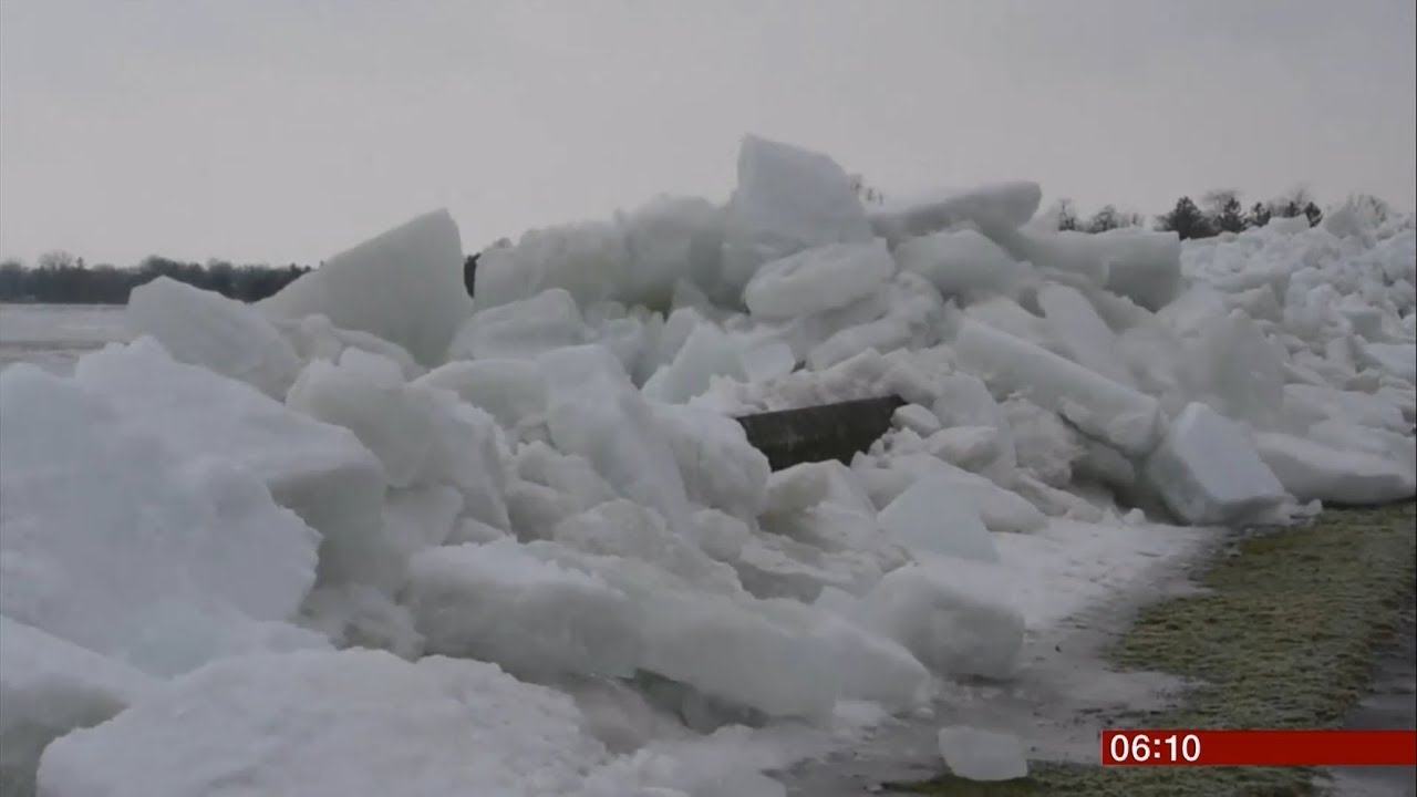 Weather Events 2019 - Ice tsunami (ice shove) (Canada) - BBC News ...