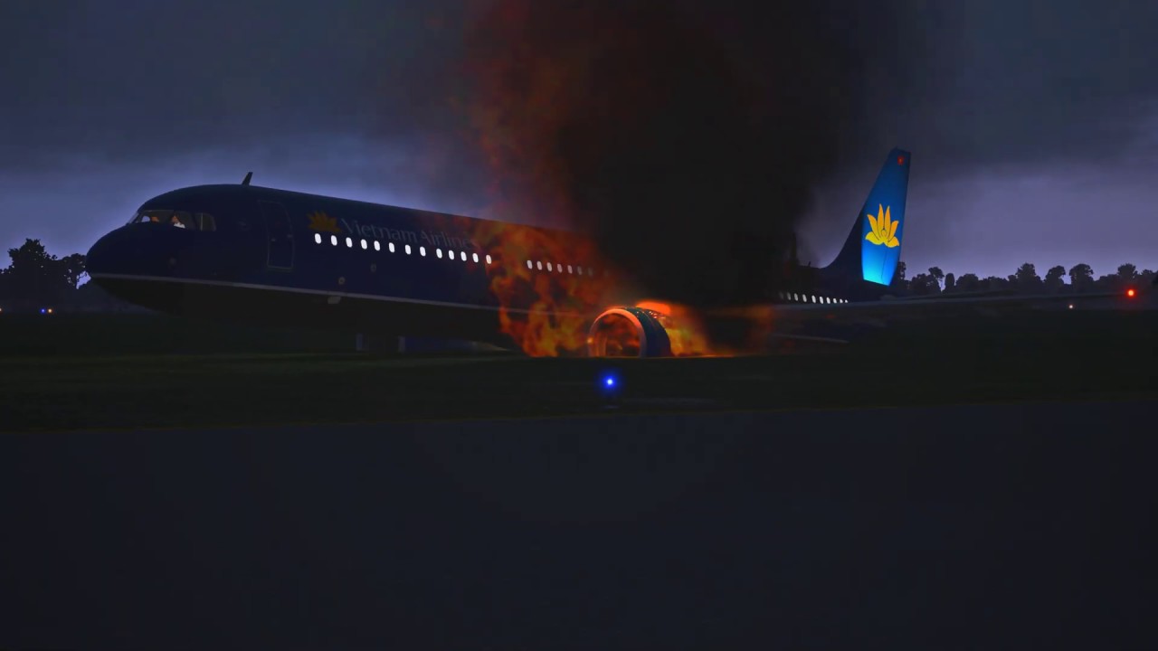 Vietnam Airlines A321 Crashes at Cebu Airport [Engine Fire at Takeoff ...