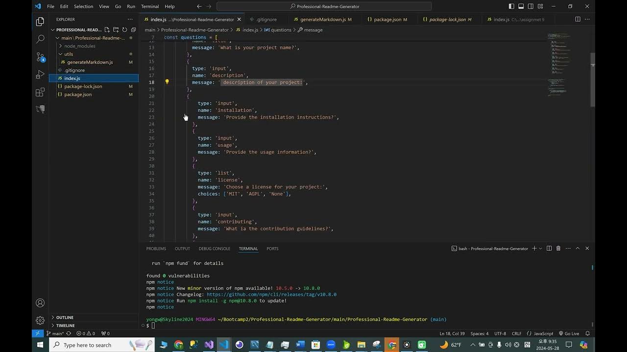 node creating readme file - YouTube
