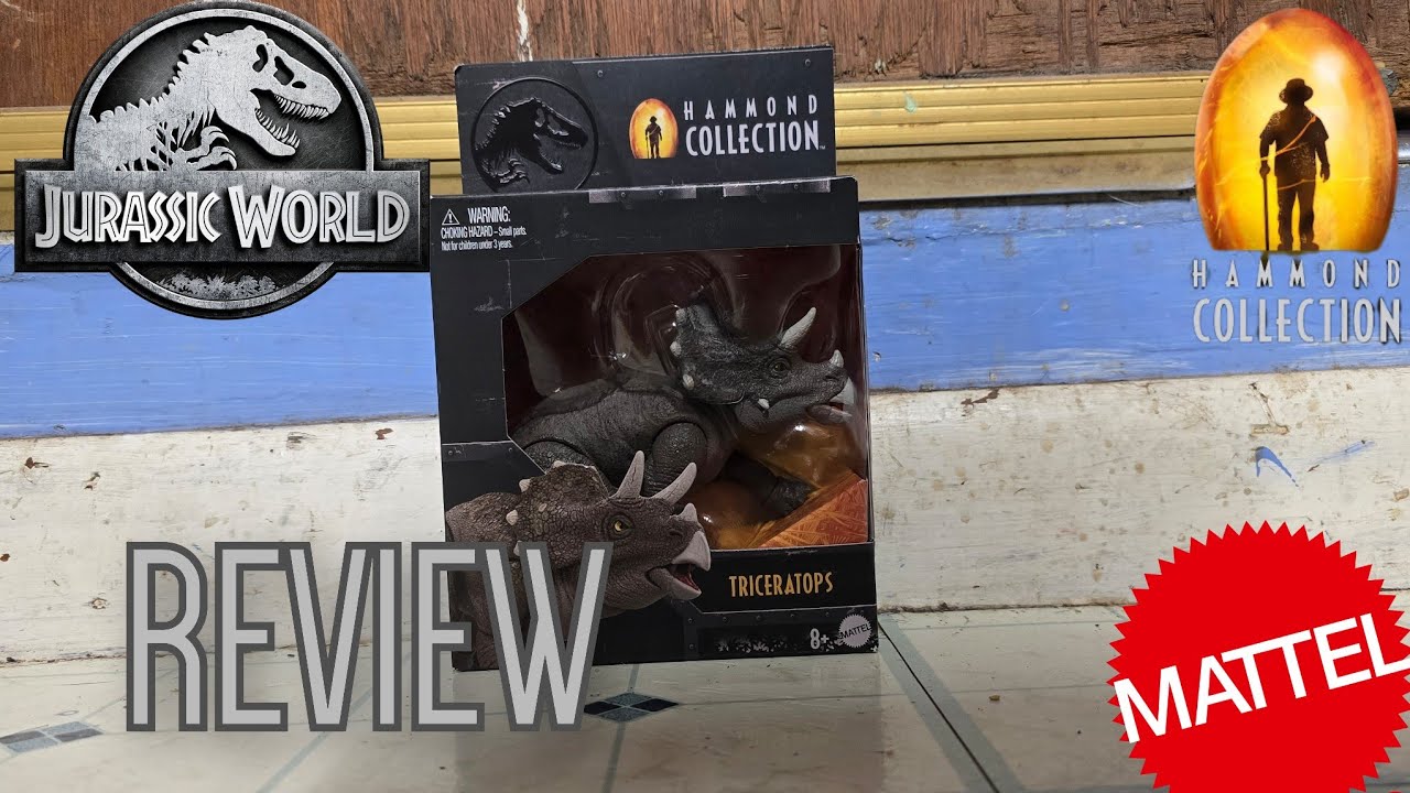 JURASSIC WORLD HAMMOND COLLECTION BABY TRICERATOPS REVIEW - YouTube