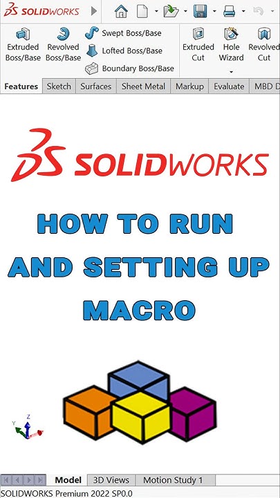 How to Run and Setting up MACRO in SolidWorks #solidworks #macro # ...