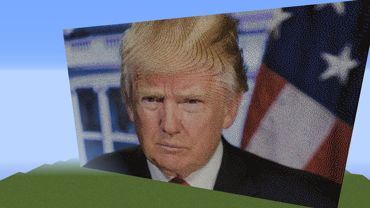 Minecraft: I BUILD A BIG DONALD TRUMP IN MINECRAFT | Donald Trump vs ...