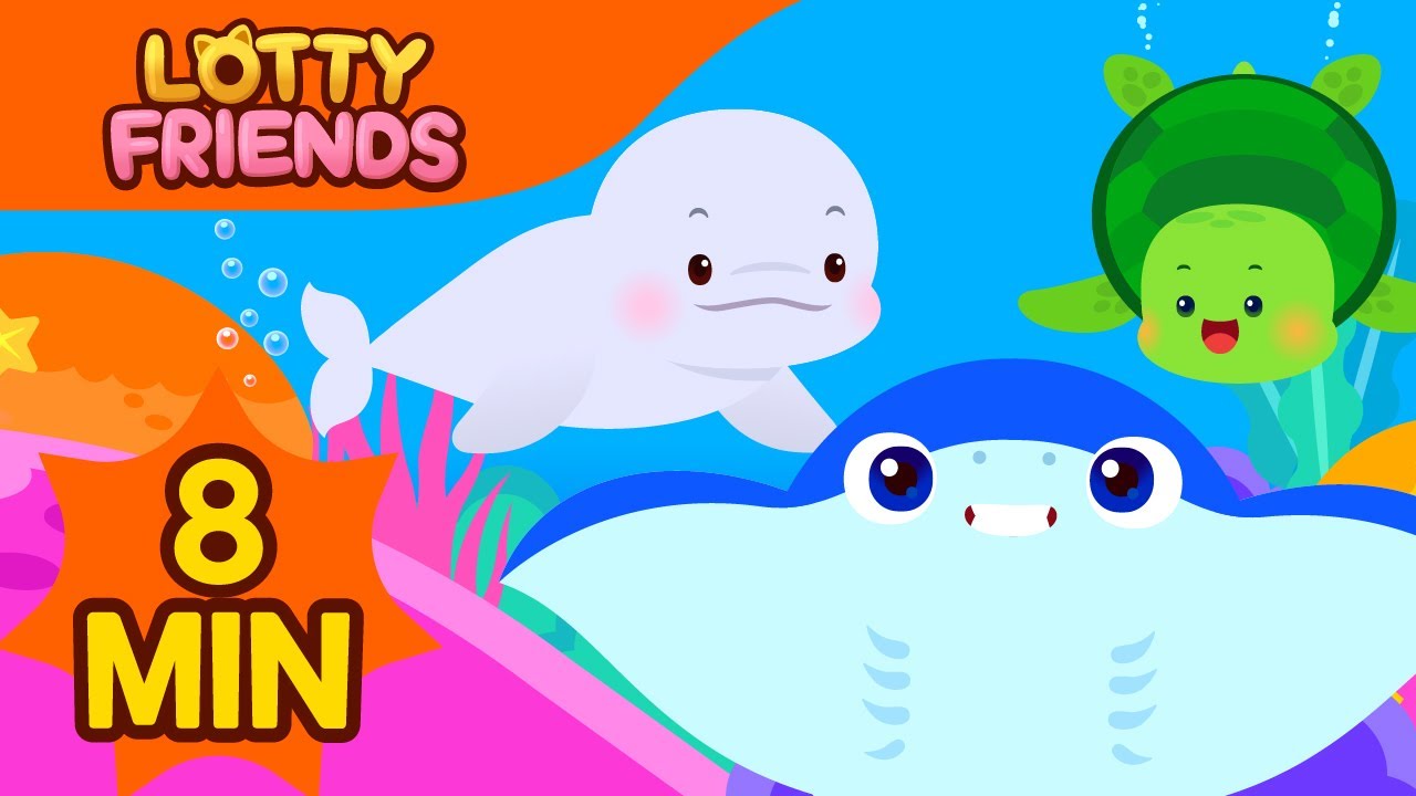 Marine Life Compilation🐬🐠🐧🐢 | Sing Along | Kid's Songs | Sea Animals ...