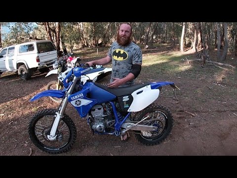How to start a Yamaha wr400 1st kick/ modified 400 specs. - YouTube