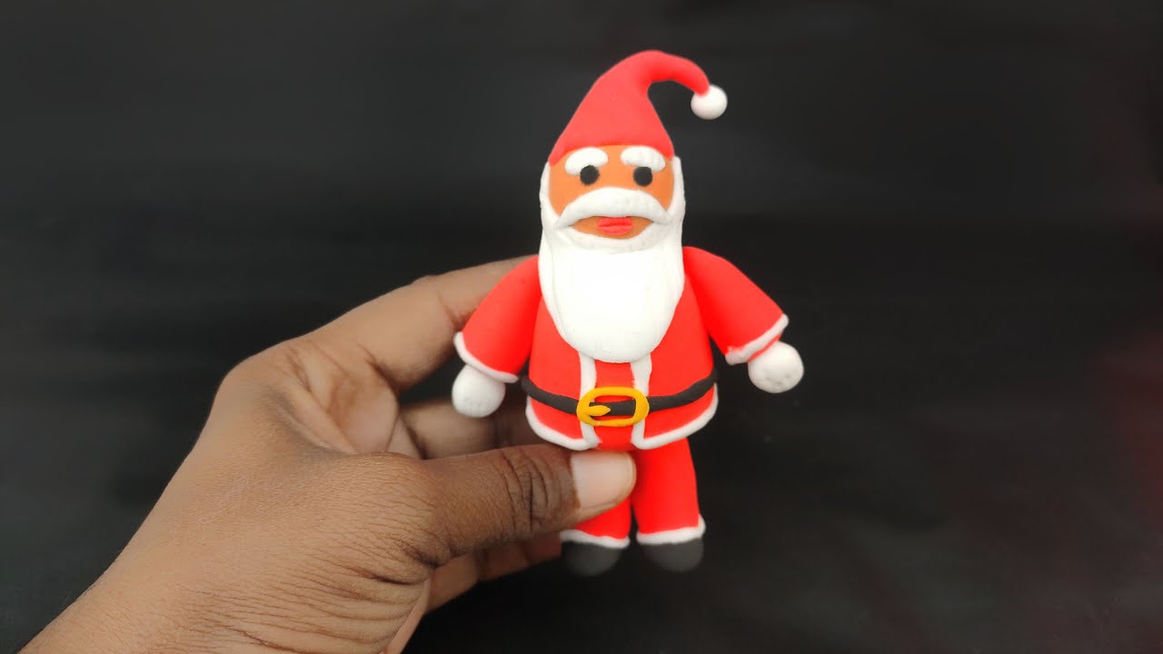 How to make Santa Claus from clay for gift at Christmas. Gk craft - YouTube