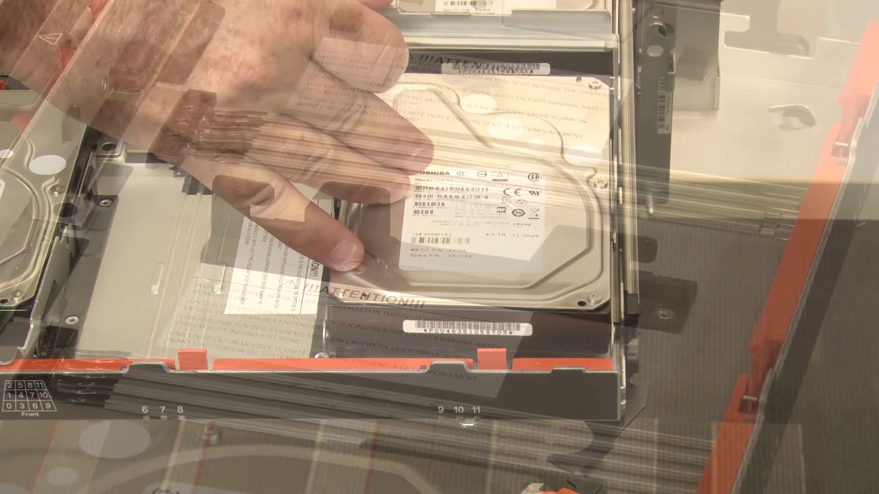 Lenovo ThinkSystem DM600S installing a drive - YouTube