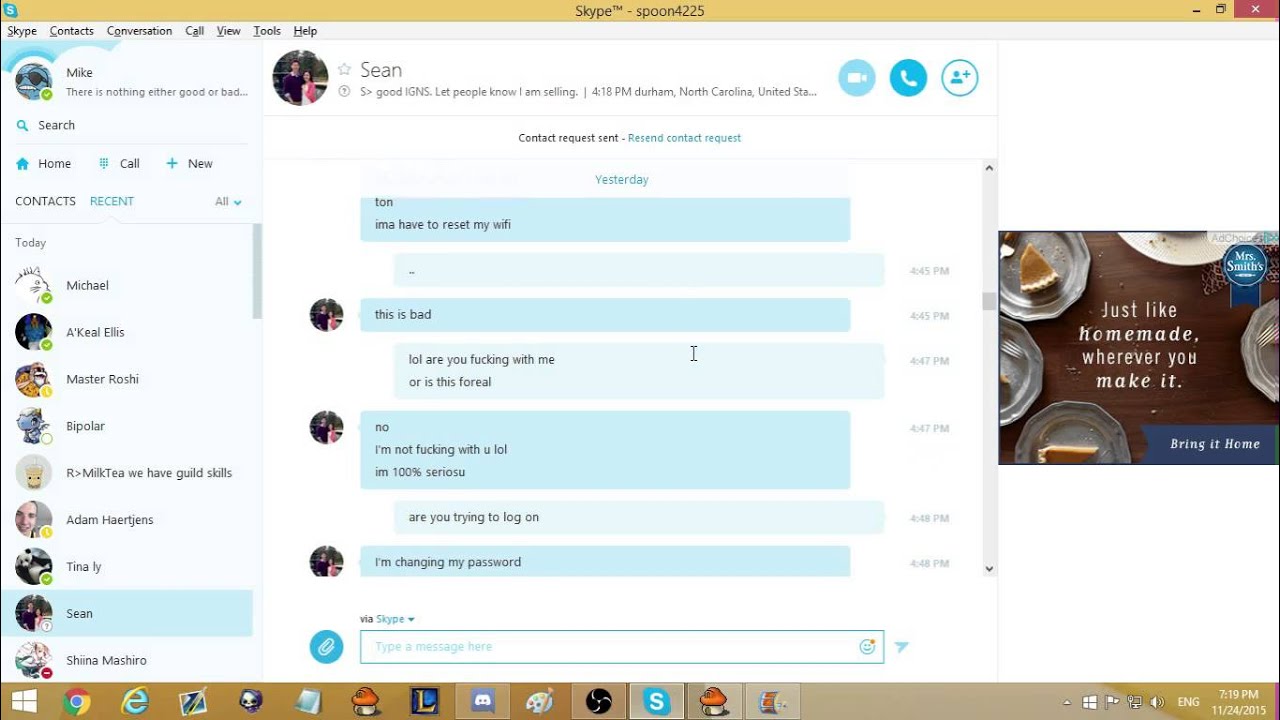 All the skype messages in the scam - YouTube
