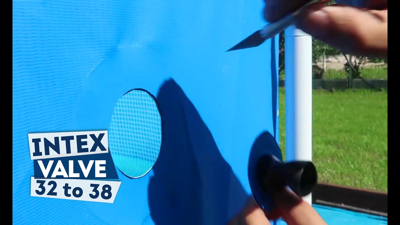 Intex valve upgrade from 32 to 38 - YouTube