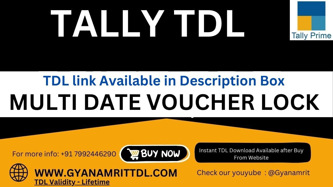 Multi Date Voucher Lock Tally TDL - YouTube