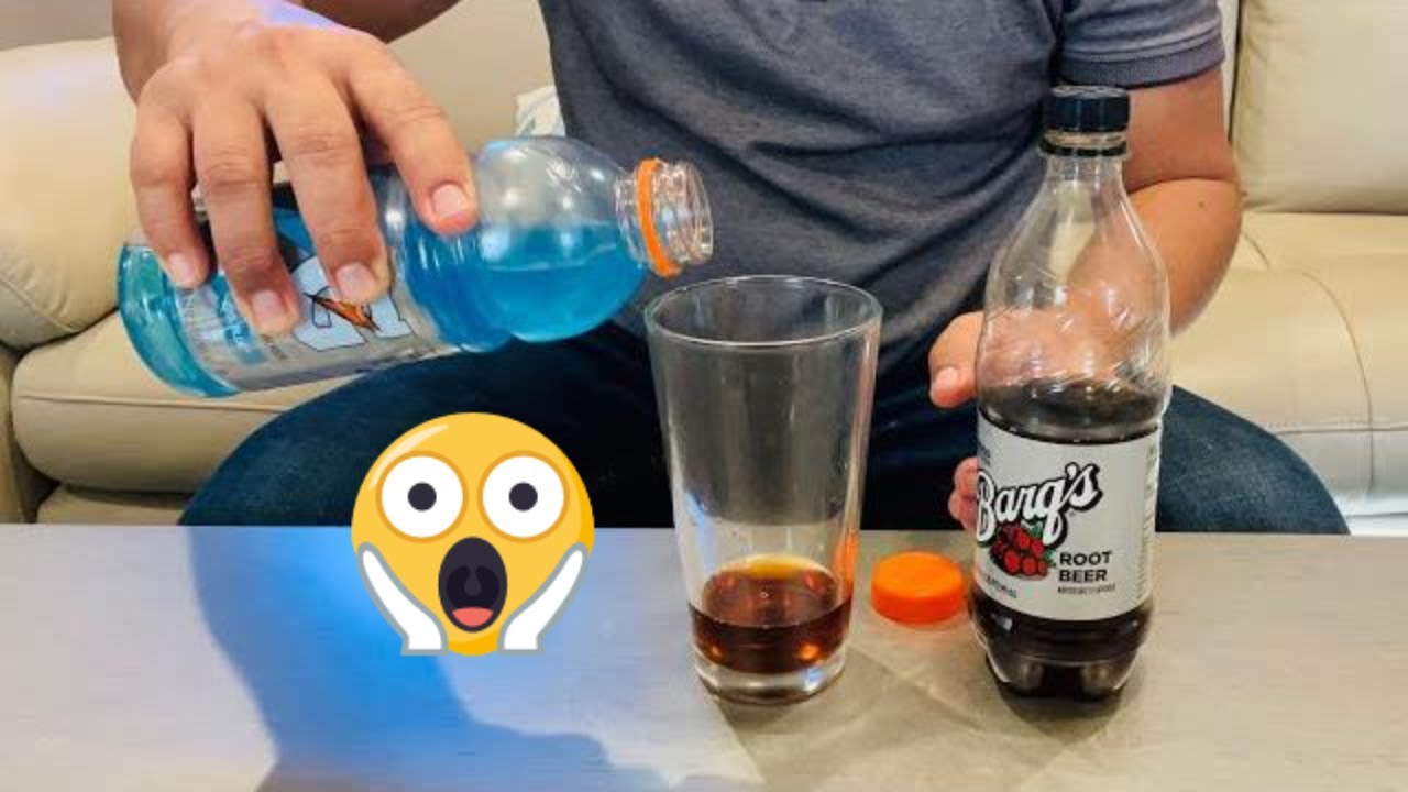 Blue Gatorade ROOT BEER Experiment - YouTube