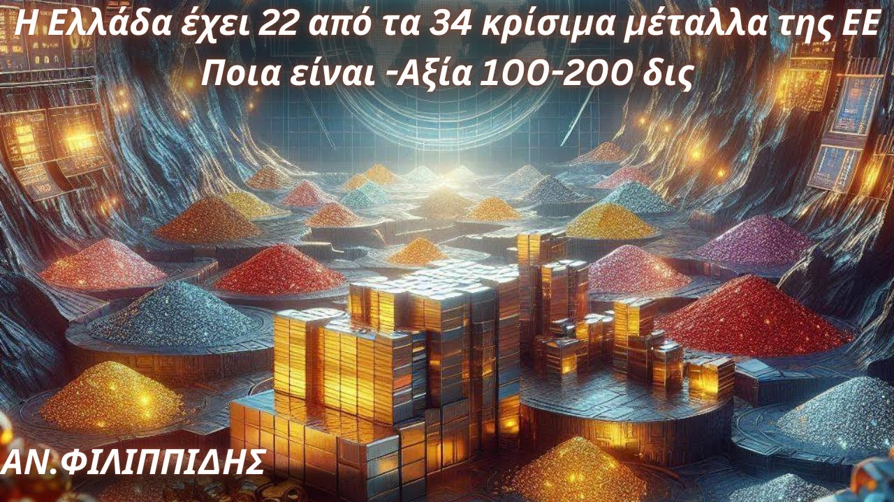 Ανέστης Φιλιππίδης: Η Ελλάδα έχει 22 από τα 34 κρίσιμα μέταλλα της ΕΕ ...