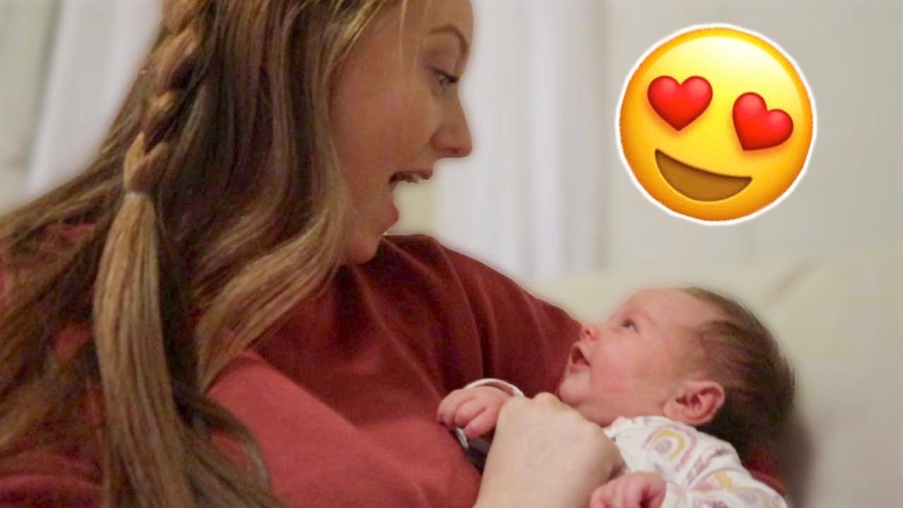 Newborn Smiles FOR THE FIRST TIME!! - YouTube