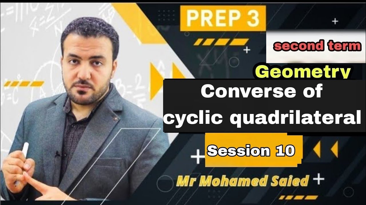 Converse of cyclic quadrilateral/ prep 3 geometry - YouTube