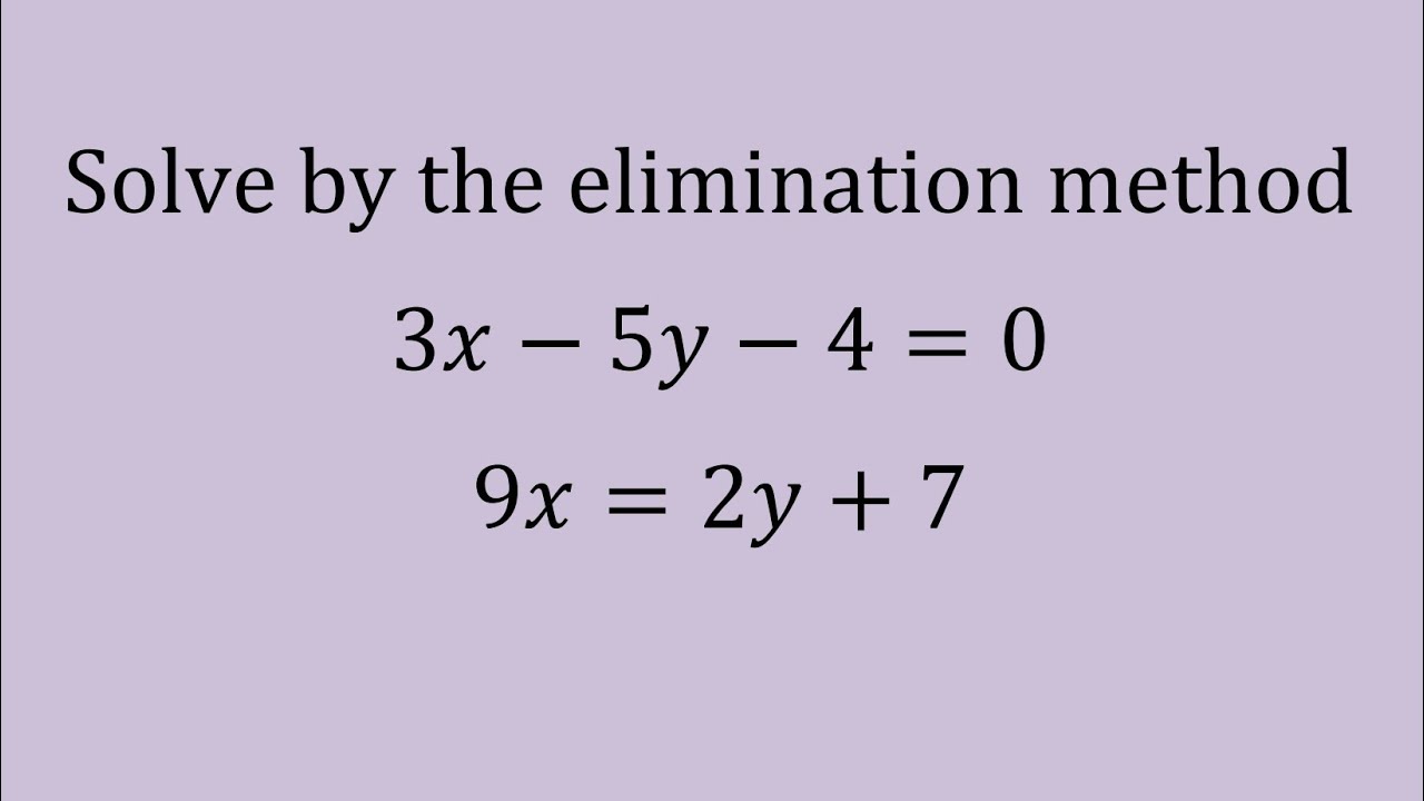 Ex 3 4 Q1 iii Solve Linear Equations 3x 5y 4 0 And 9x 2y 7 Ex 3 4 Q1 iii Solve Linear Equations 3x 5y 4 0 And 9x 2y 7