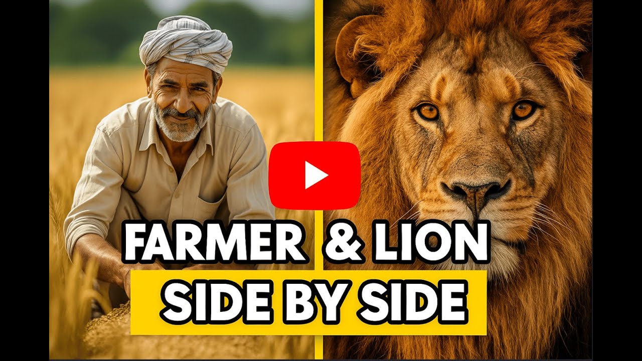 Farmer and Lion Story 4K Full HD in Urdu | Hindi - YouTube