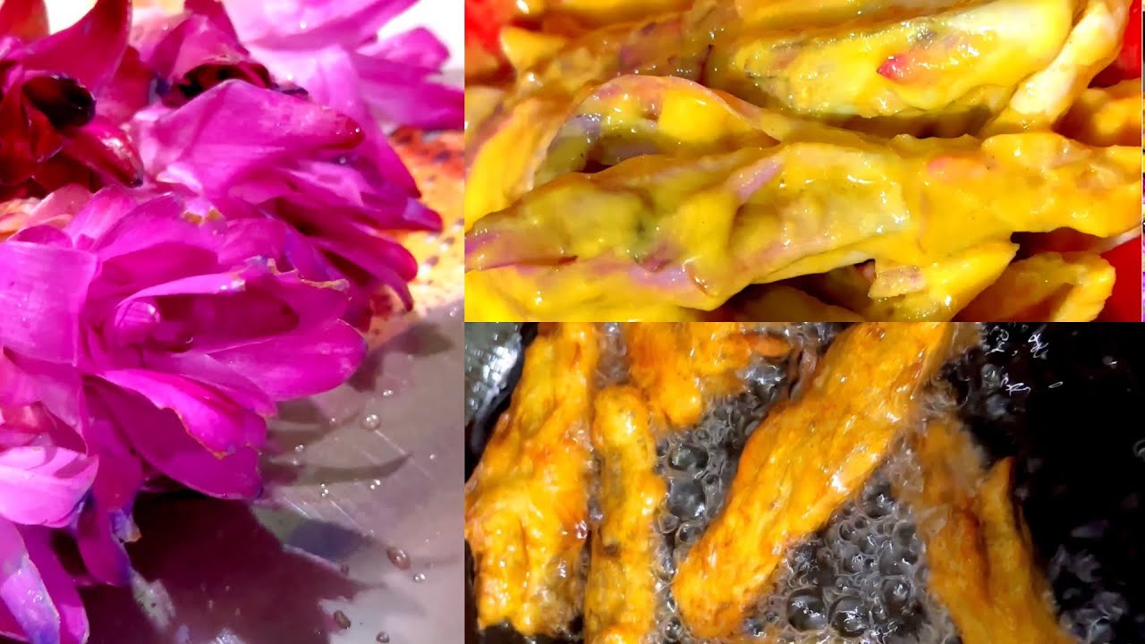 Tasty Flower pakora😋😋🔥 - YouTube