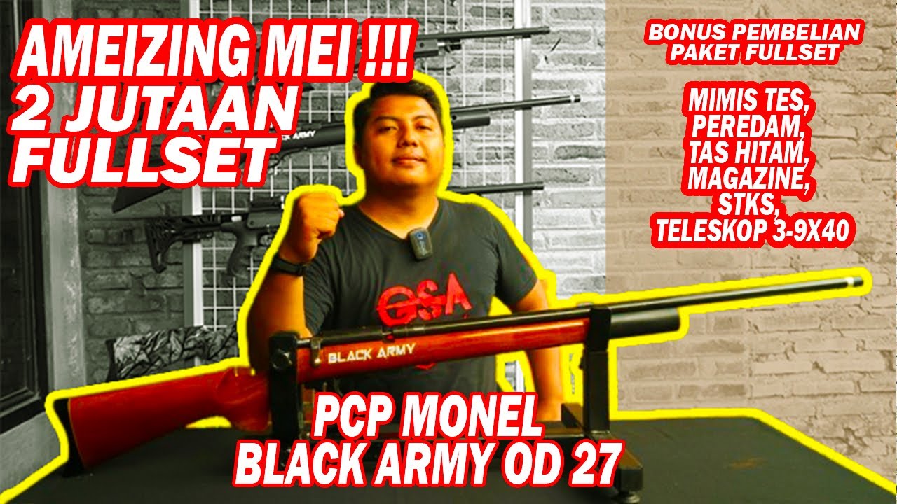 UPDATE STOK!!! Senapan PCP Monel OD 28 Black Army, Masih Anget Baru ...