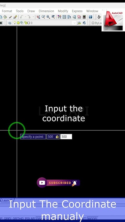 Input coordinate manualy in autocad #shorts - YouTube