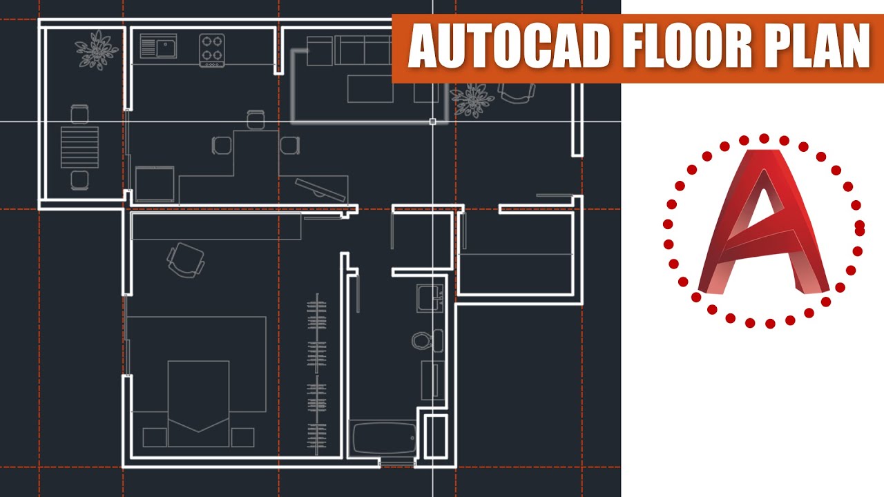 How to make simple house plan in AutoCAD 1BR7 - YouTube