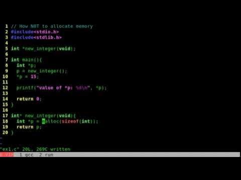 C: malloc and functions returning pointers - YouTube