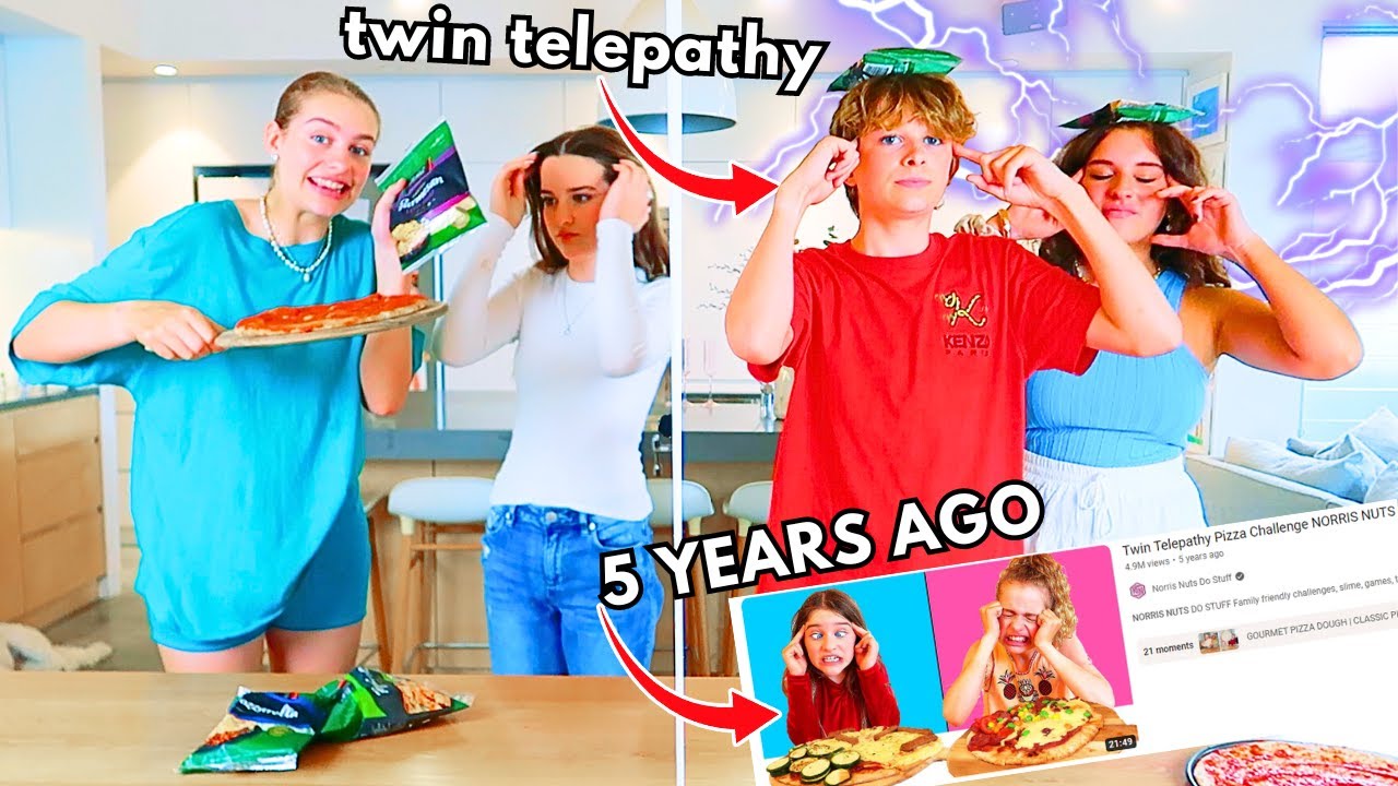 TWIN TELEPATHY PIZZA (5 years later O.G Challenge) By The Norris Nuts ...