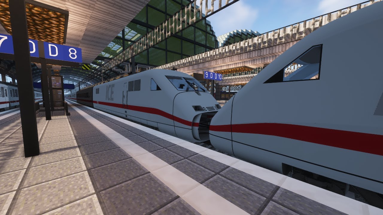 ICE 2 Ausfahrt aus Bahnhof | Minecraft | Immersive Railroading - YouTube