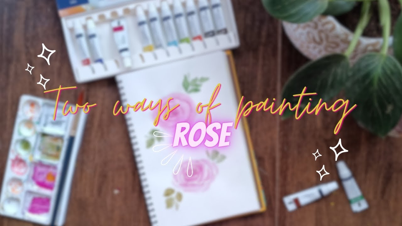 Two ways of painting Rose 🌹 | Watercolors 🖌️ - YouTube