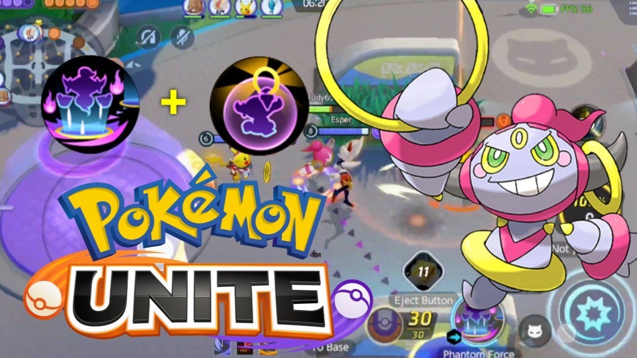 Pokemon Unite Mobile | Hoopa (Phantom Force + Trick) Gameplay - YouTube