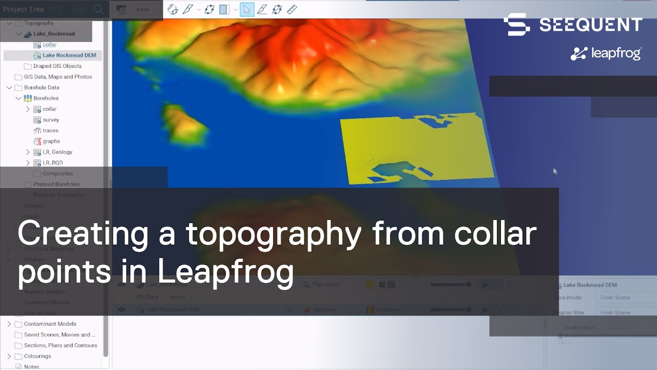 Creating a topography from collar points in Leapfrog - YouTube