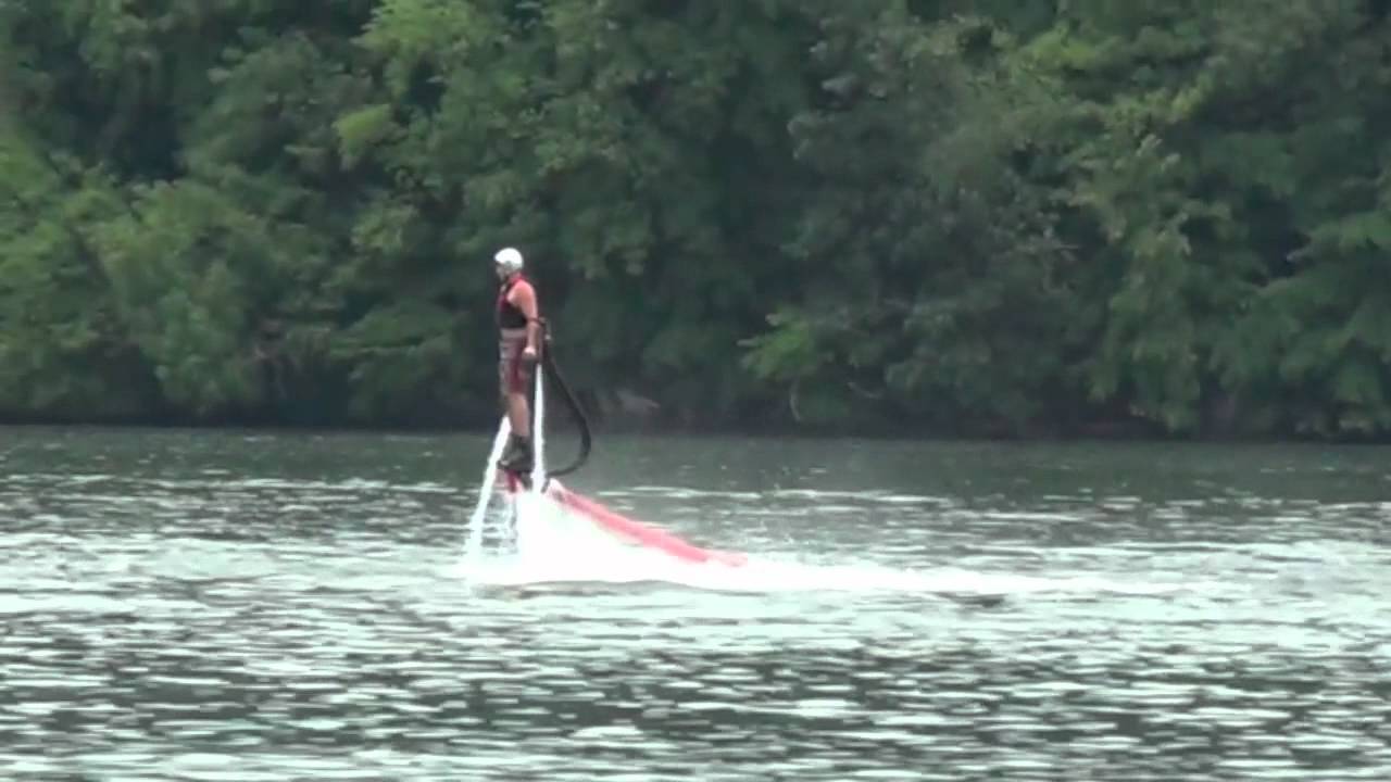 Short video of me Flying with a Fly Board Hydro Jet Pack at Cheat Lake ...