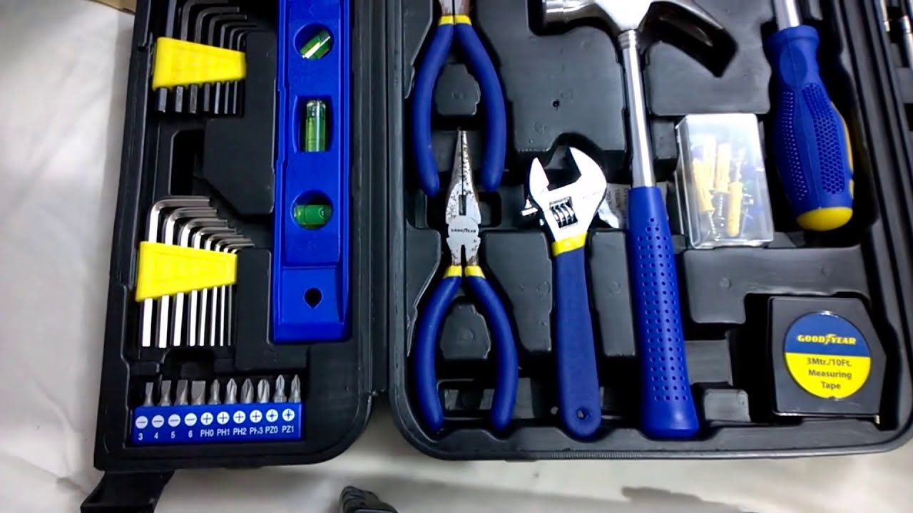 Goodyear 129 pcs DIY Household Tool Kit From Flipkart/Walmart - YouTube
