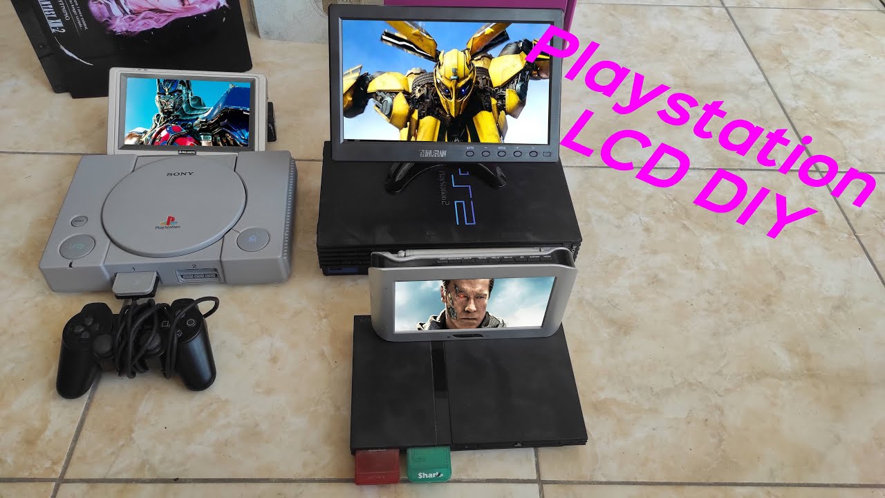 Minimonitor per PS1, PS2 fat e PS2 slim diy, lCD portatile playstaion ...
