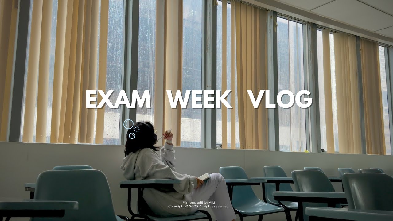 EXAM WEEK VLOG 🔥📓 cafe study, library sesh, study everyday | 5th year ...