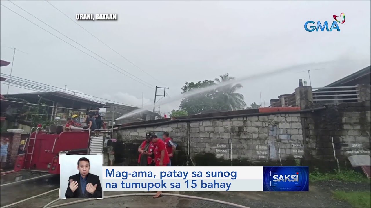 Mag-ama, patay sa sunog na tumupok sa 15 bahay | Saksi - YouTube