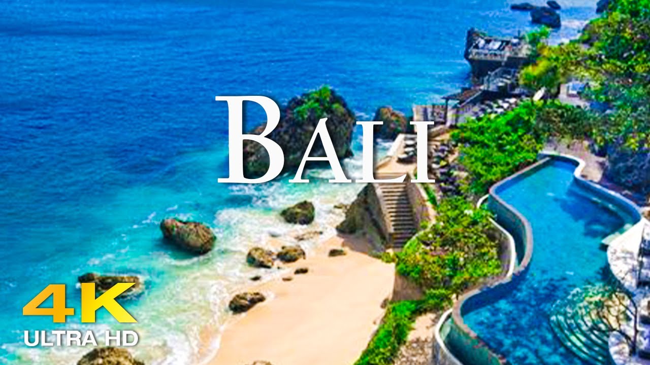 FLYING OVER BALI (4K UHD) Amazing Beautiful Nature Scenery with ...