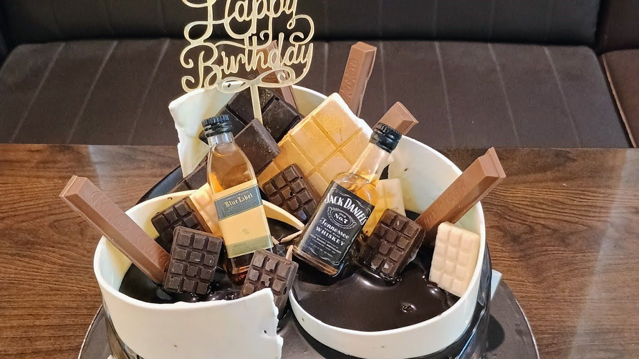 whisks botal cake design| daru cake design| birthday cake with daru ...