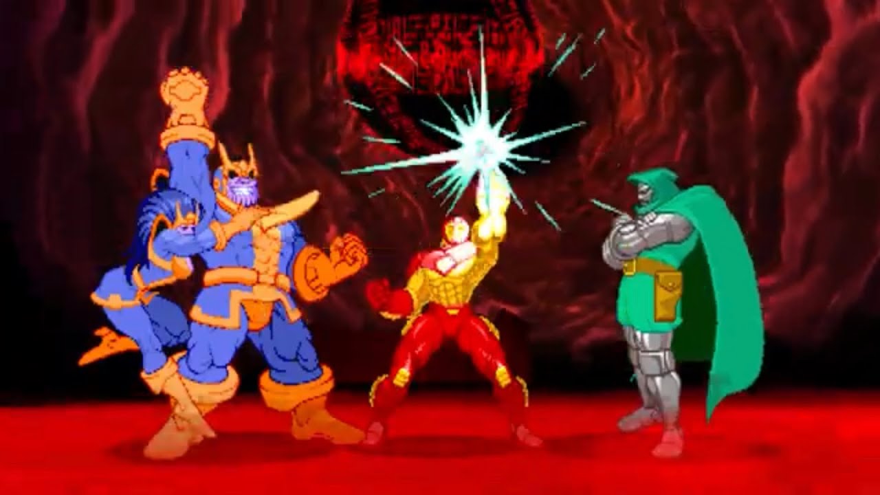 Marvel vs Capcom 2: Iron Man, Doctor Doom, and Thanos arcade ...