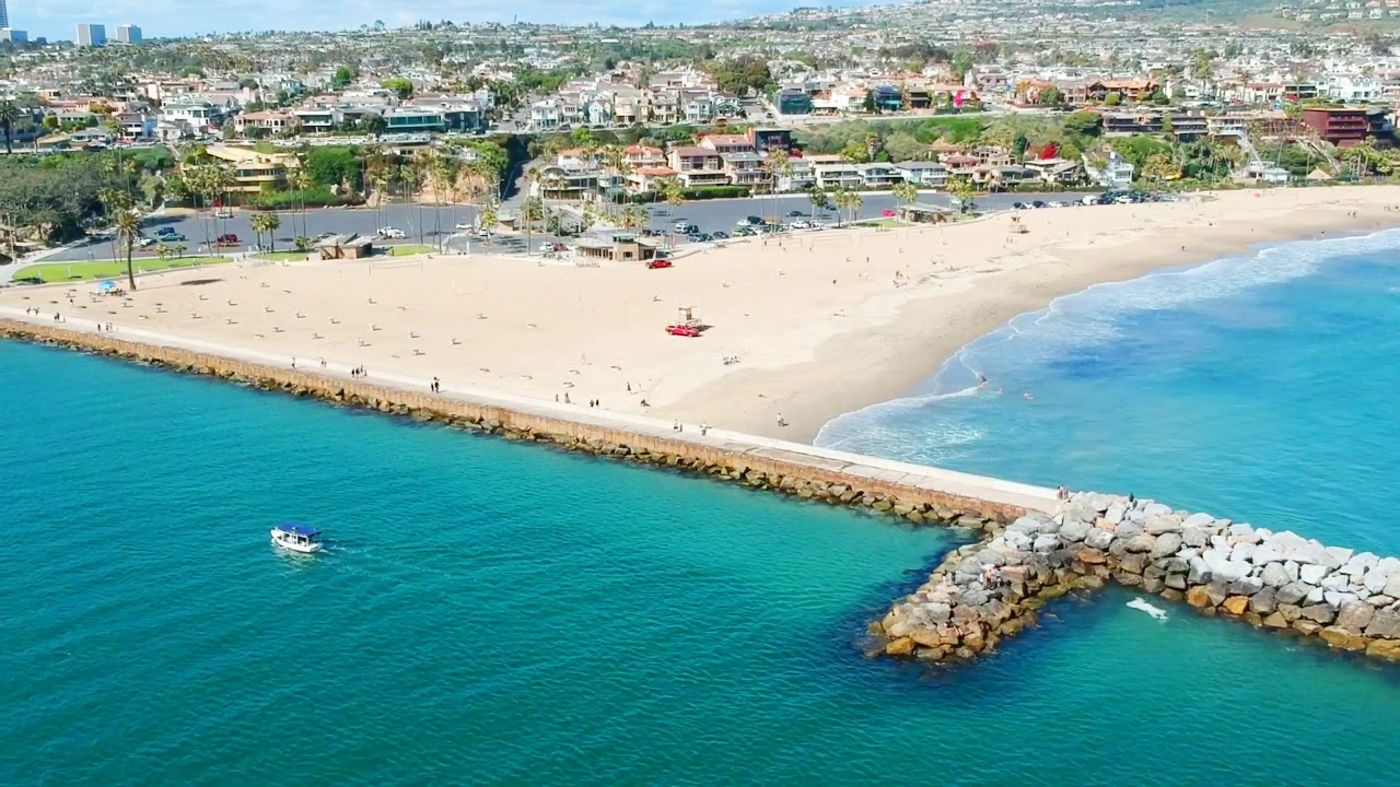 DJI Spark | Flyaway North - Corona del Mar Jetty - YouTube