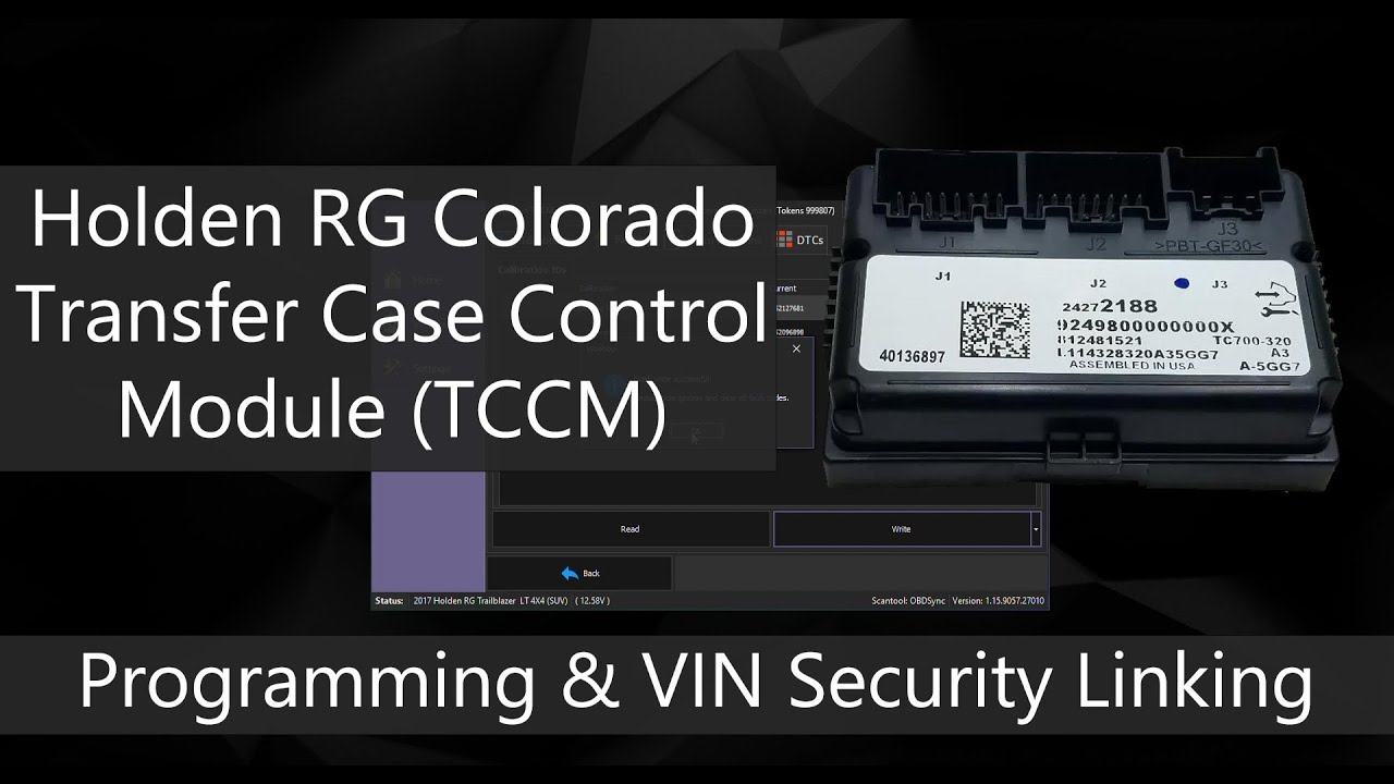 Holden RG Colorado Transfer Case Control Module (TCCM) Replacement ...