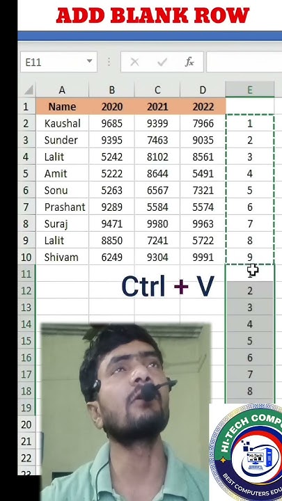 Add Blank Row Masic Triks #excel #excelformula #formula #chatgpt | Excel Sheet Blank Row - YouTube