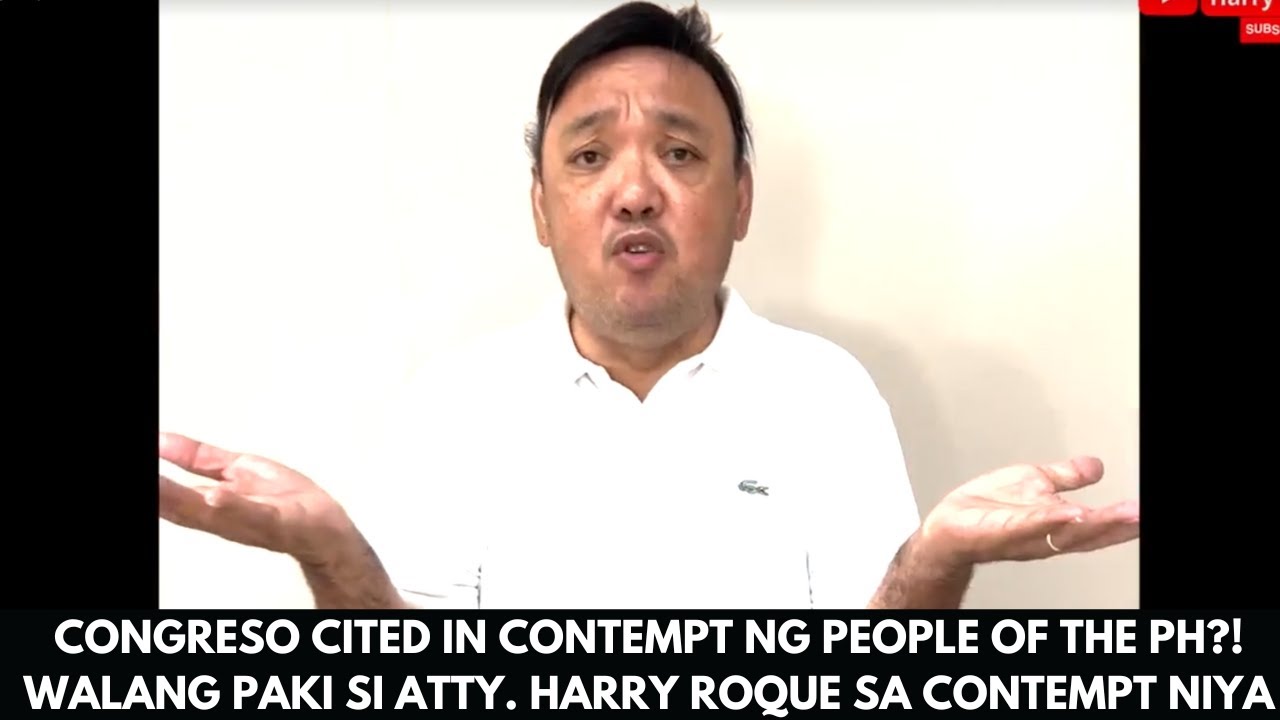CONGRESO CITED IN CONTEMPT NG PEOPLE OF THE PH?!WALANG PAKI SI ATTY ...