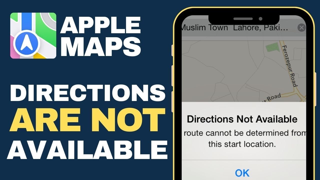 How to Fix Directions Not Available on Apple Maps - Full Guide - YouTube