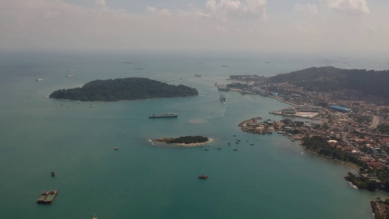 Area Pelabuhan Merak - Merak, Banten, Indonesia Aerial View (18 June ...