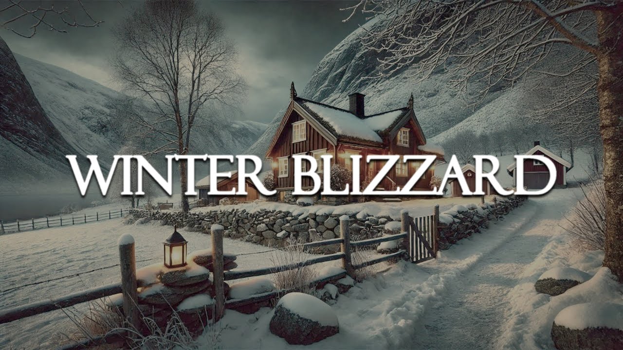 WINTER BLIZZARD | COLD HOWLING SNOW WIND | MOUNTAIN AMBIENCE | CALMING ...