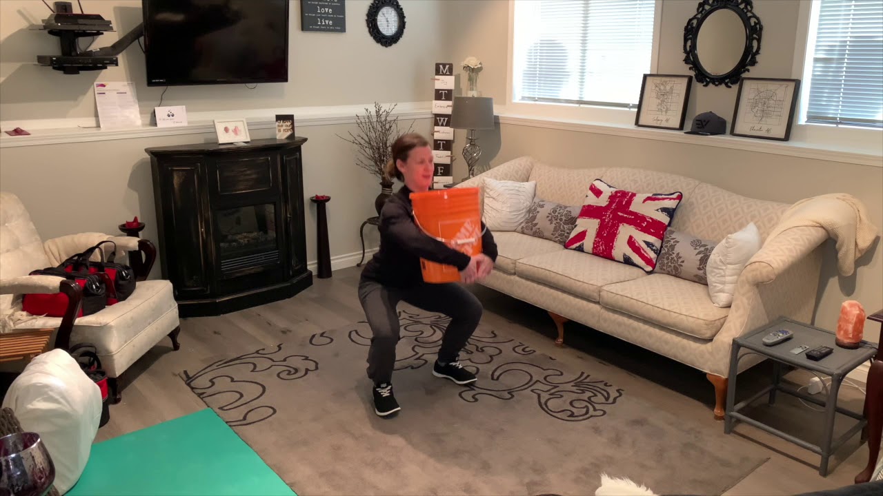 Front Load Carry Bucket Squats - YouTube
