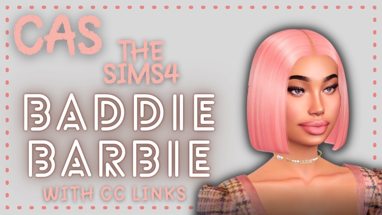 The Sims 4 CAS | BADDIE BARBIE | CC Links Included | Cute Urban Sims ...
