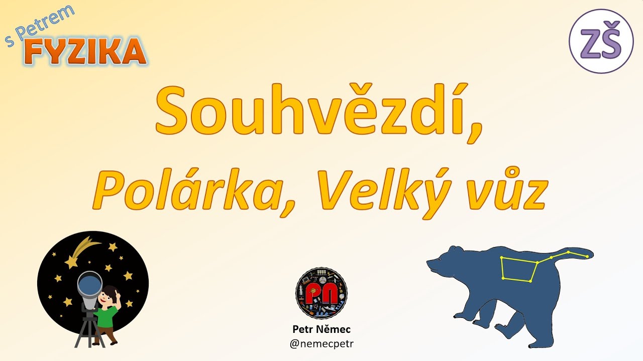 Souhvězdí, Velký vůz, Polárka - fyzika 9 ZŠ - YouTube