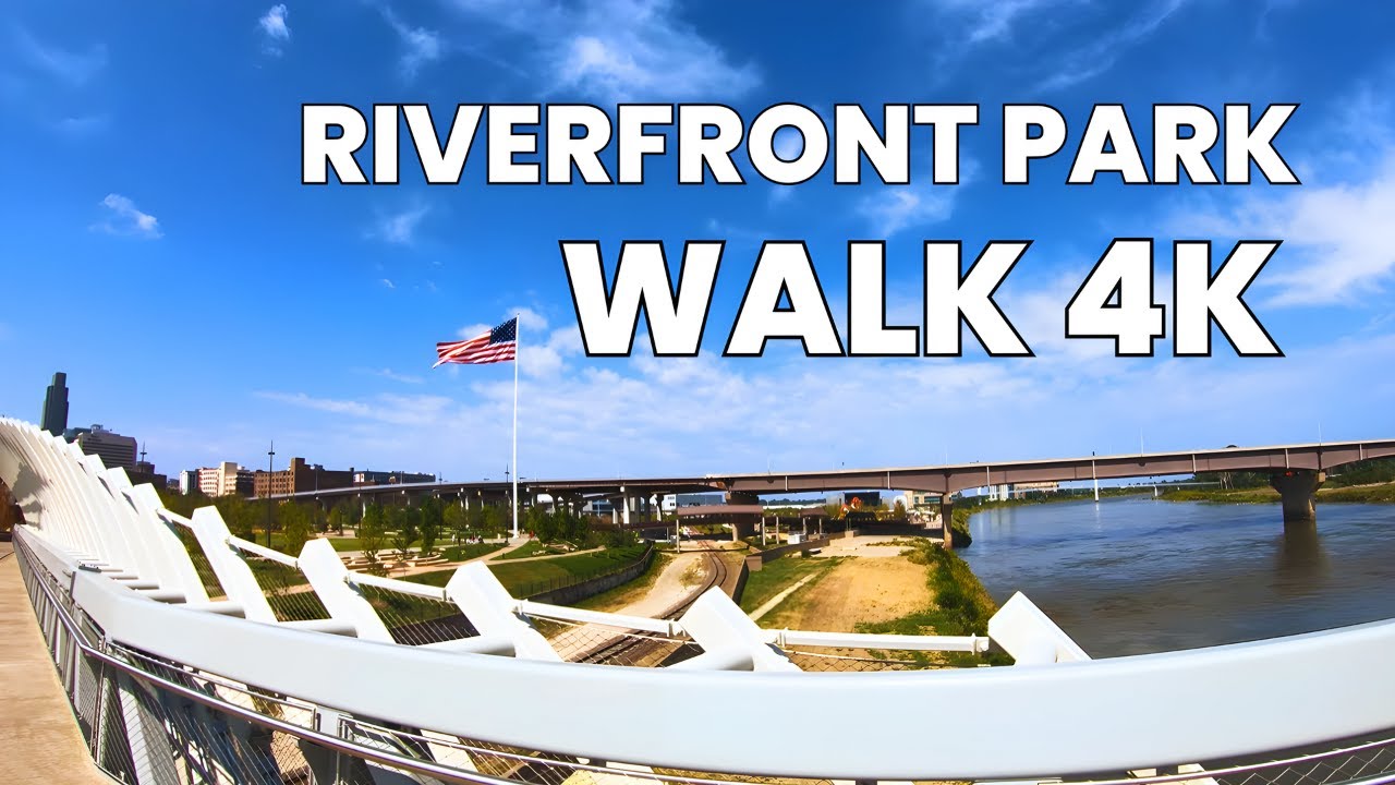 Walk Tour 4K | Riverfront Park, Omaha, Nebraska, USA | Nebraska Tourist ...