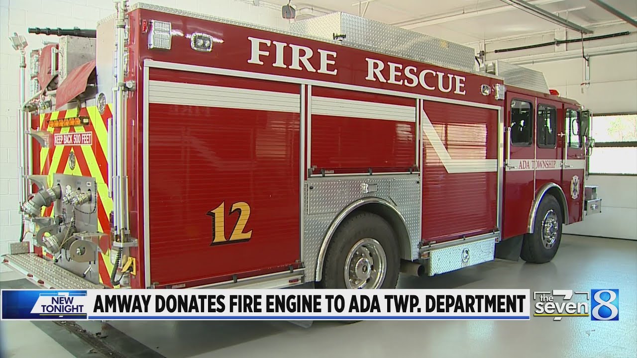 Amway donates fire engine to Ada Township - YouTube